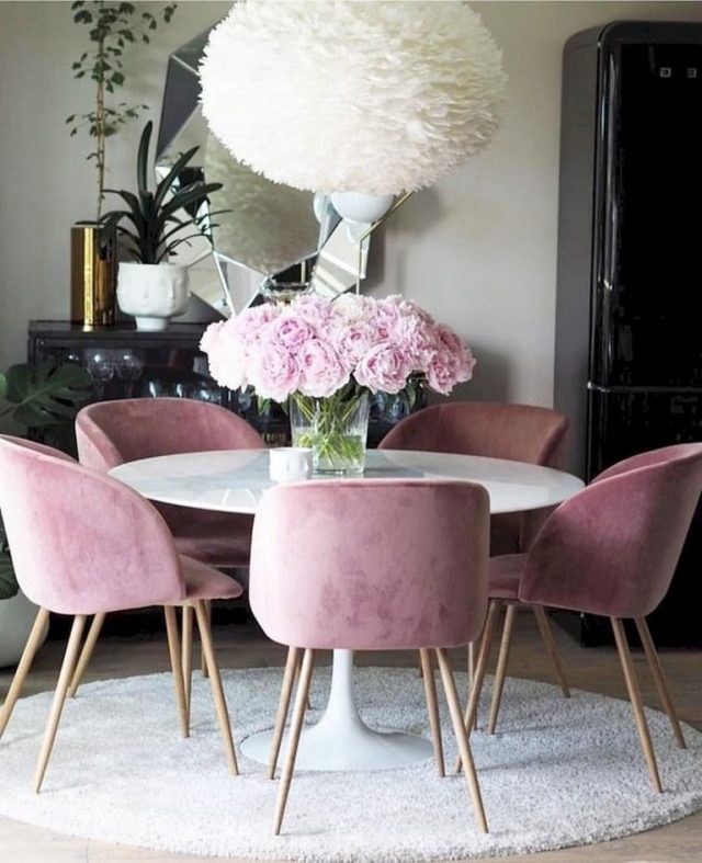 33+ Beautiful Pink Dining Room Chairs Ideas – Tomorroom.com
